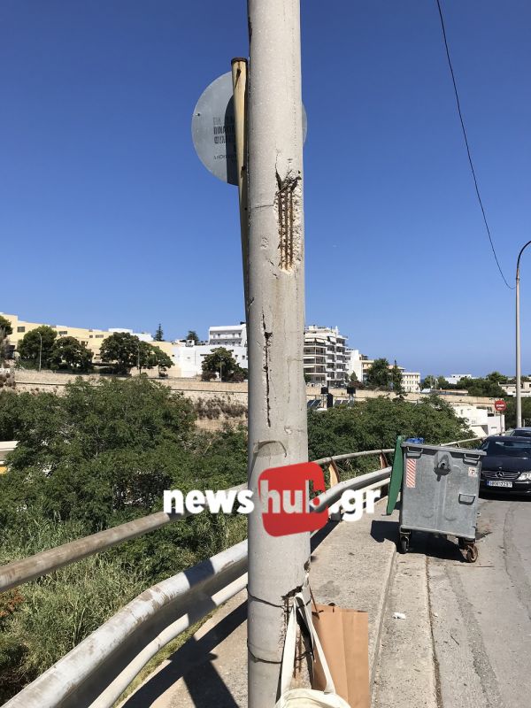 Πραγματικός κίνδυνος για τους διερχόμενους οι στύλοι φωτισμού έξω από ...