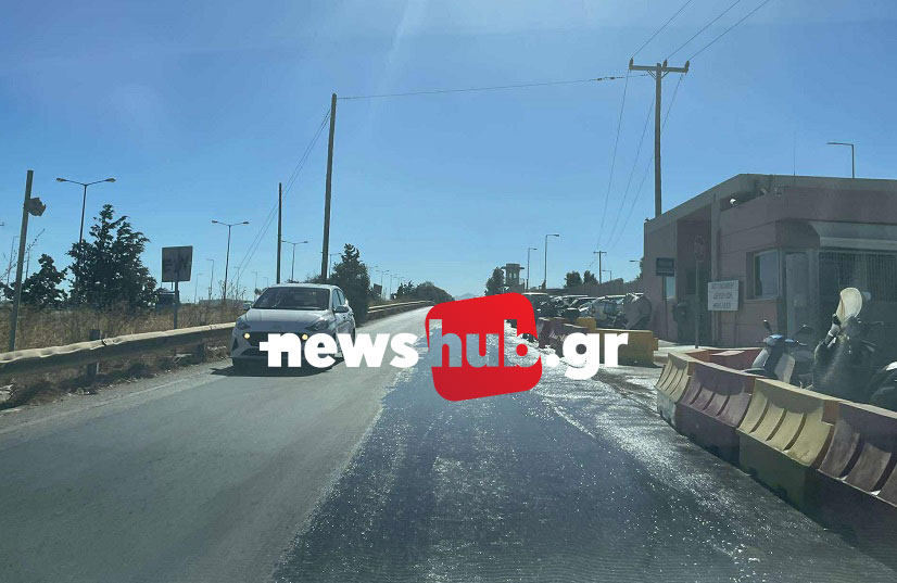 Ηράκλειο: Ποτάμι λόγω διαρροής, ο δρόμος από τον καταυλισμό των Ρομά ...